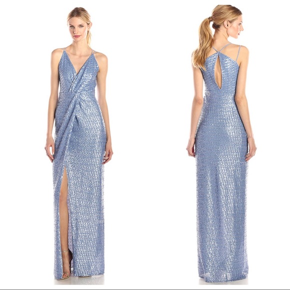 Halston Heritage | Dresses | Halston Heritage Womens Sequin Evening ...